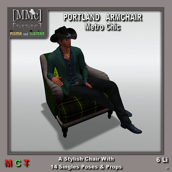 Second Life Marketplace - [MMc] Portland-Metro Chic Armchair
